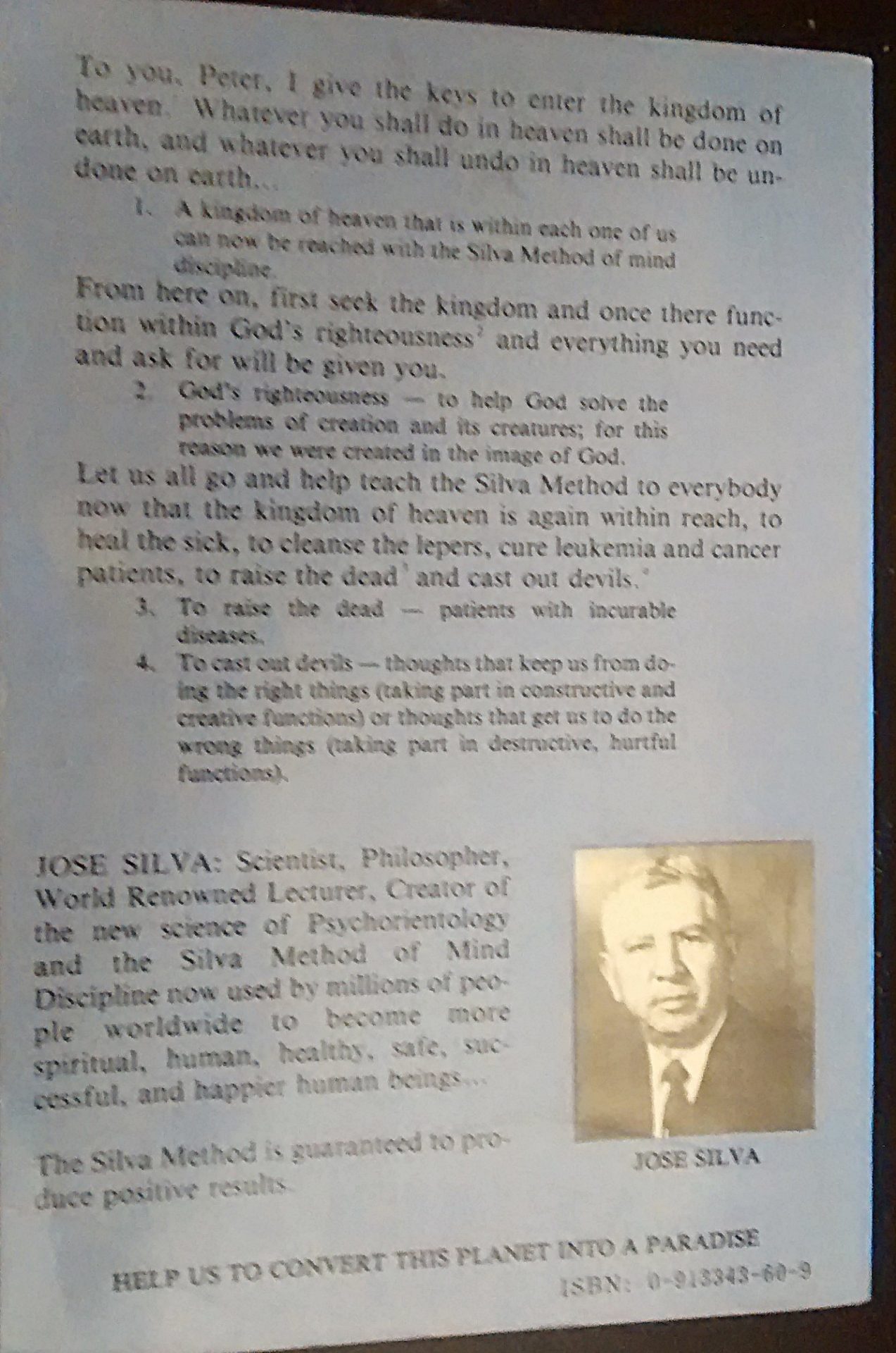 The Mystery of the Keys to the Kingdom - Silva Method UltraMind